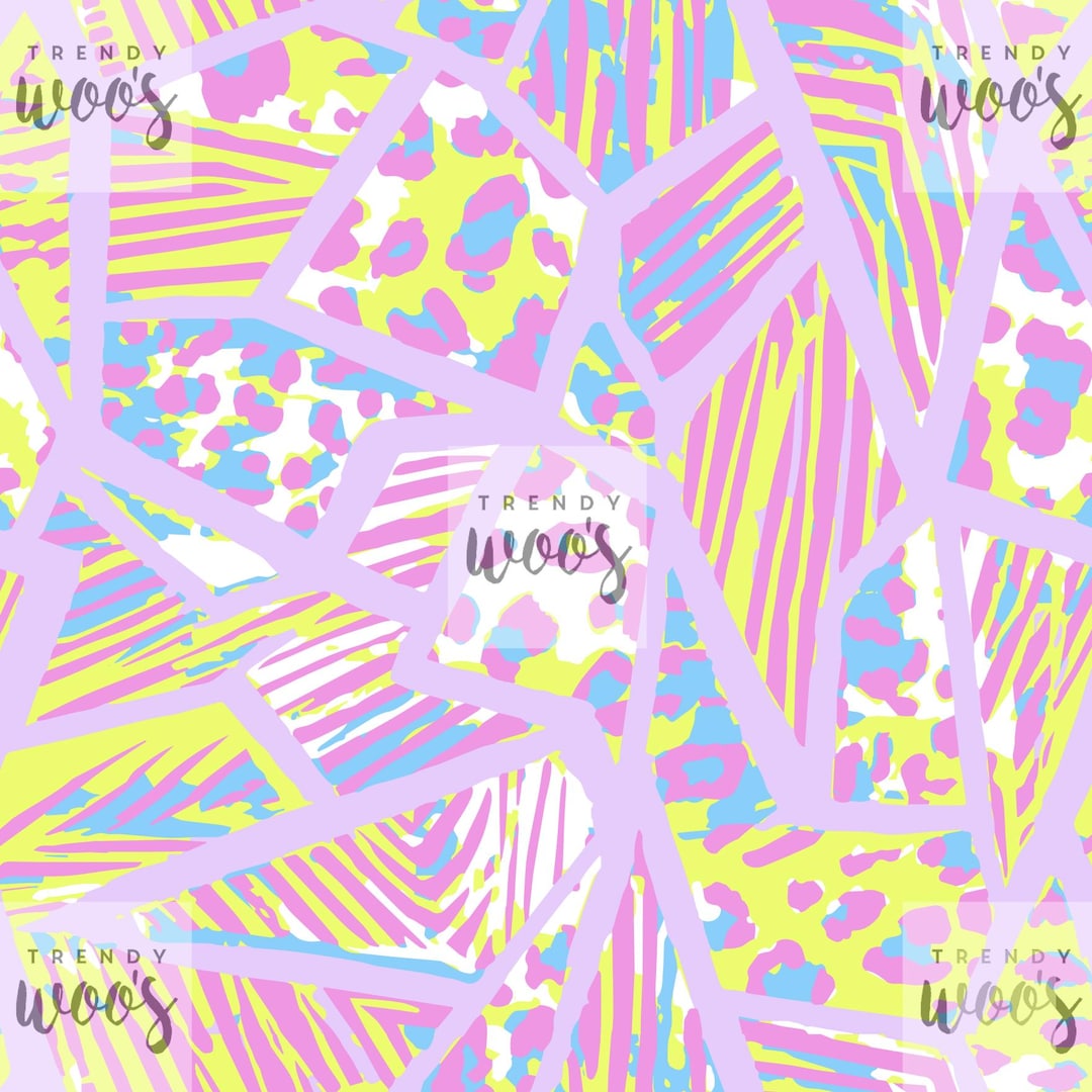 Animal Print Splice Leopard Zebra Abstract Festival Pastel Rave Teen ...