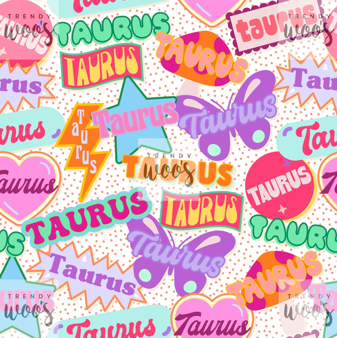 Taurus Star Signs Astronomy Zodiac Horoscope Pastel Astrology Retro ...