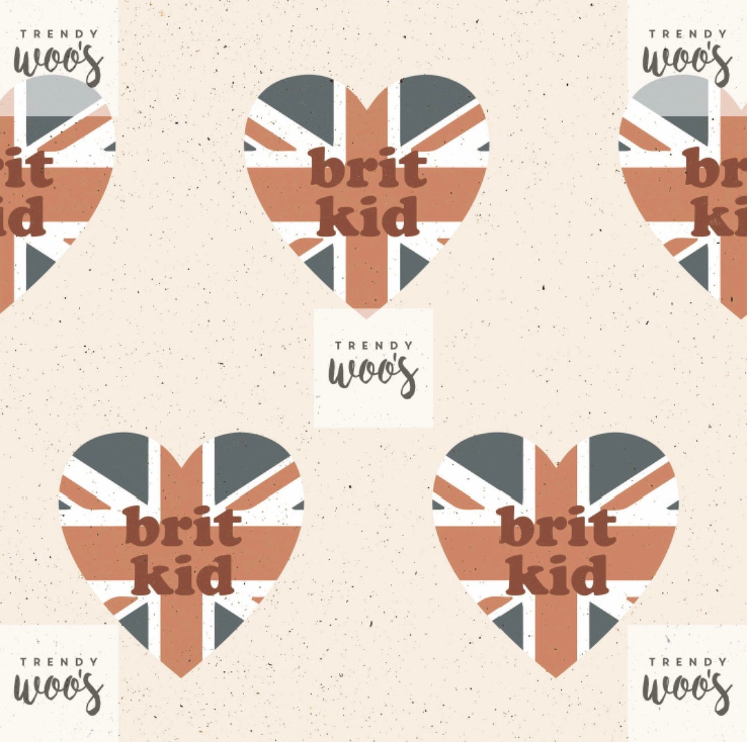 Brit Kid Britain United Kingdom Love Seamless Pattern / Fabric Design ...