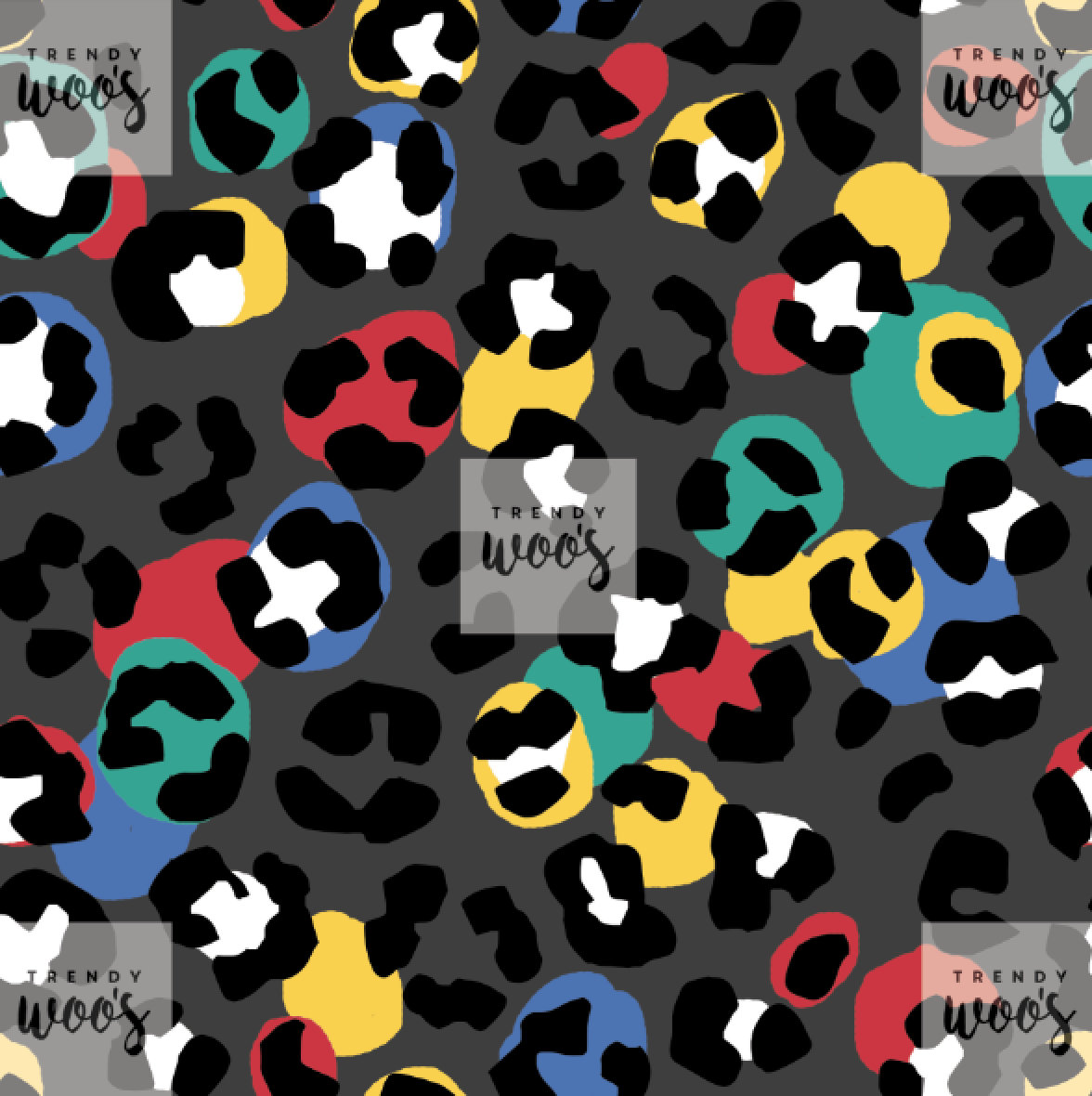 Rainbow Retro Leopard Print Seamless Pattern / Fabric Design / | Etsy