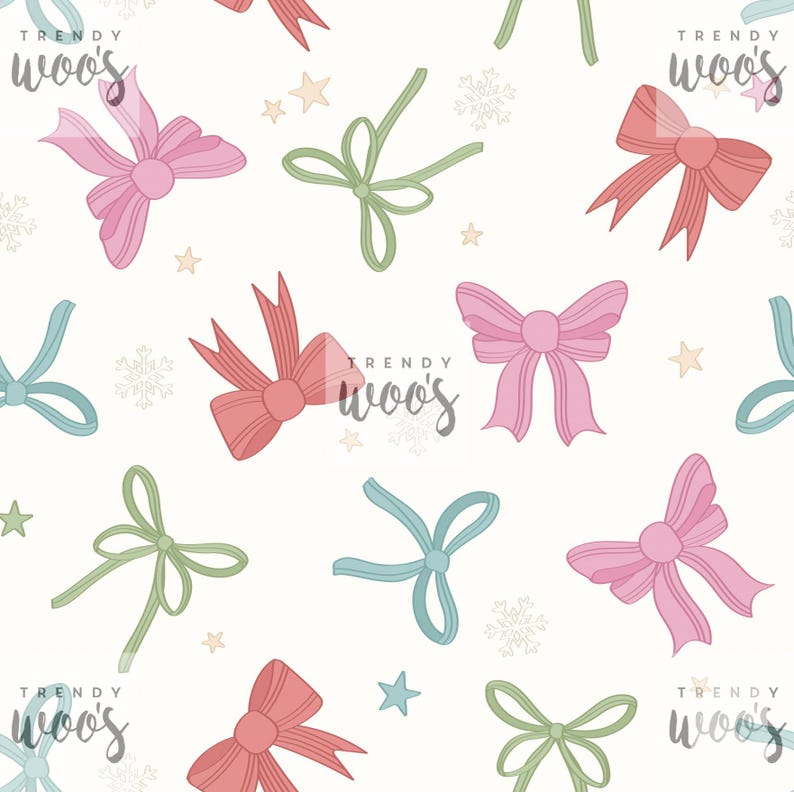 Coquette Preppy Bows Cute Vintage Festive Christmas Xmas Pretty Navy ...