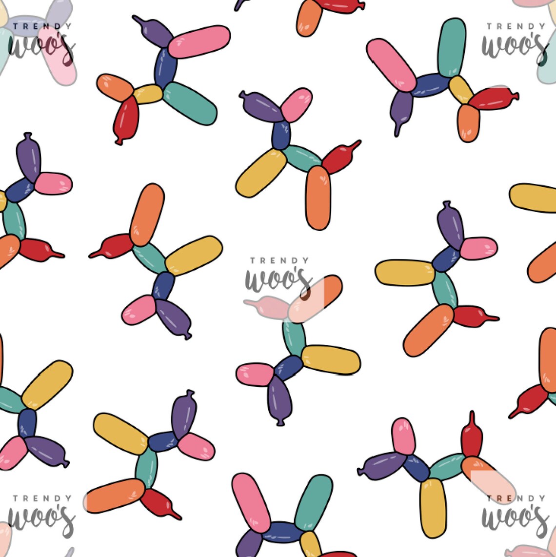 Balloon Dogs Seamless Pattern / Fabric Design / Surface - Etsy