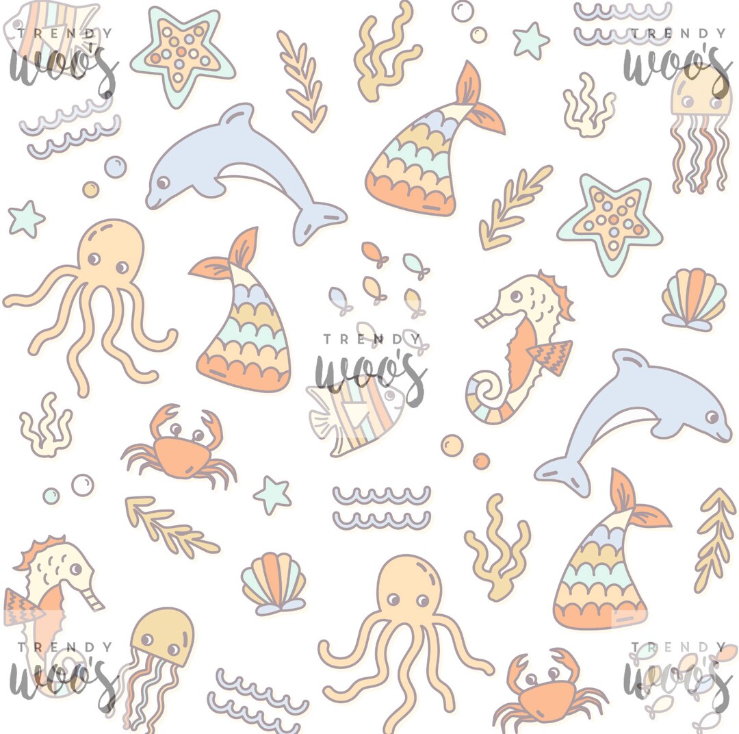 Sea Life Sea Beach Summer Rainbow Cute Boho Baby Dolphin Mermaid ...