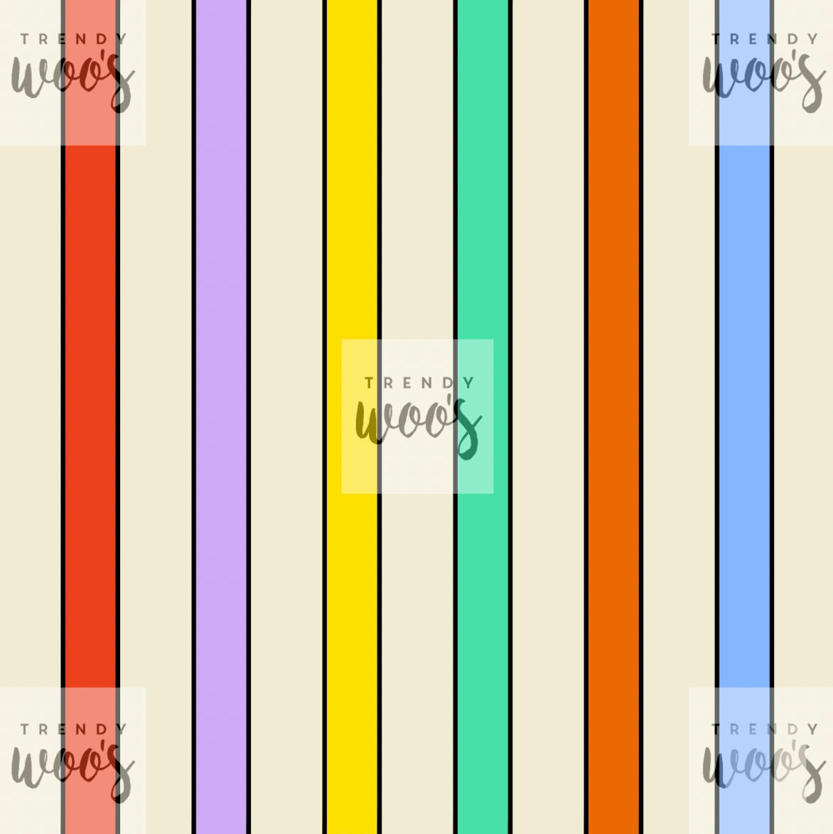 Retro Summer Neon Rainbow 70s Stripes Striped Seamless Pattern | Etsy