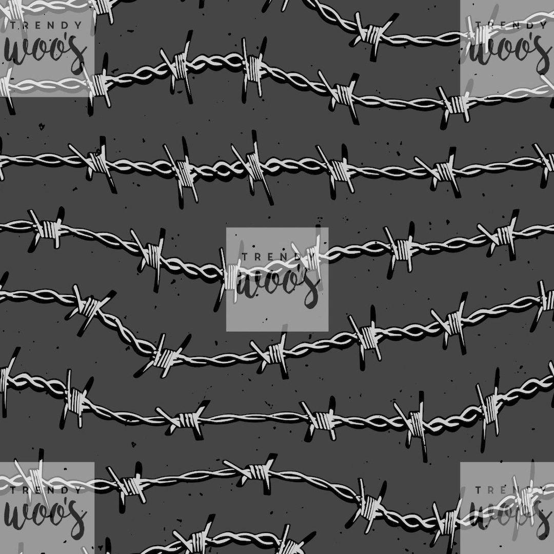 Barbed Wire Alternative Monochrome Punk Horror Retro Vintage Halloween ...