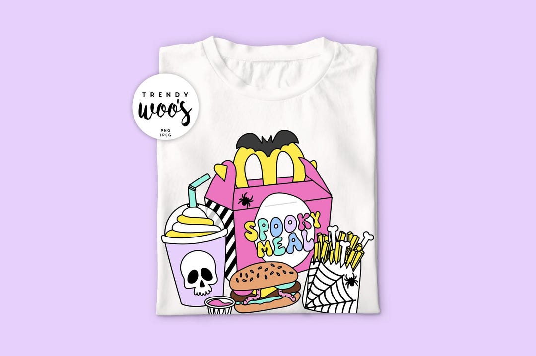 Spooky Meal Fast Food Fries Burger Take Out Halloween / PNG JPEG ...