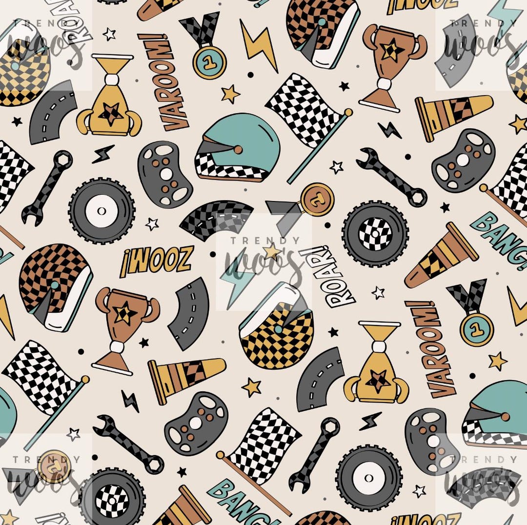 Motorsport Race Racing Car Sport Boys Retro Vintage Neutral Boho ...