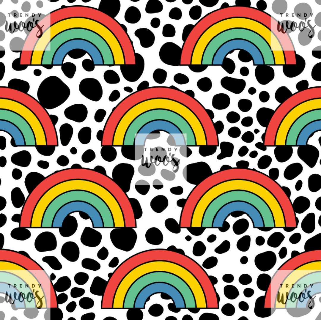 Spot Rainbows Seamless Pattern / Fabric Design / Surface Pattern ...