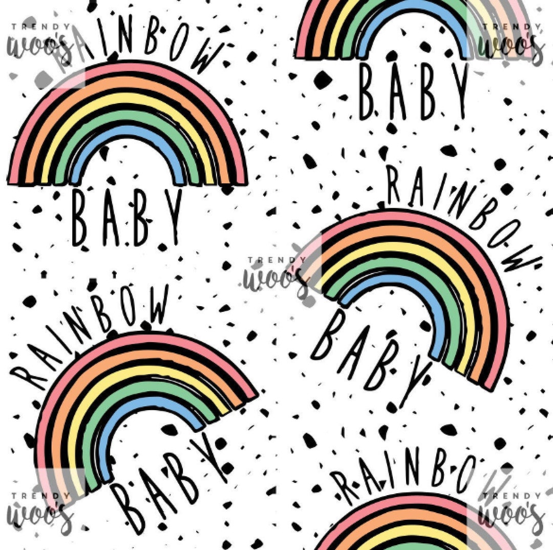 Rainbow Baby Newborn Scandi Cute Seamless Pattern / Fabric Design ...
