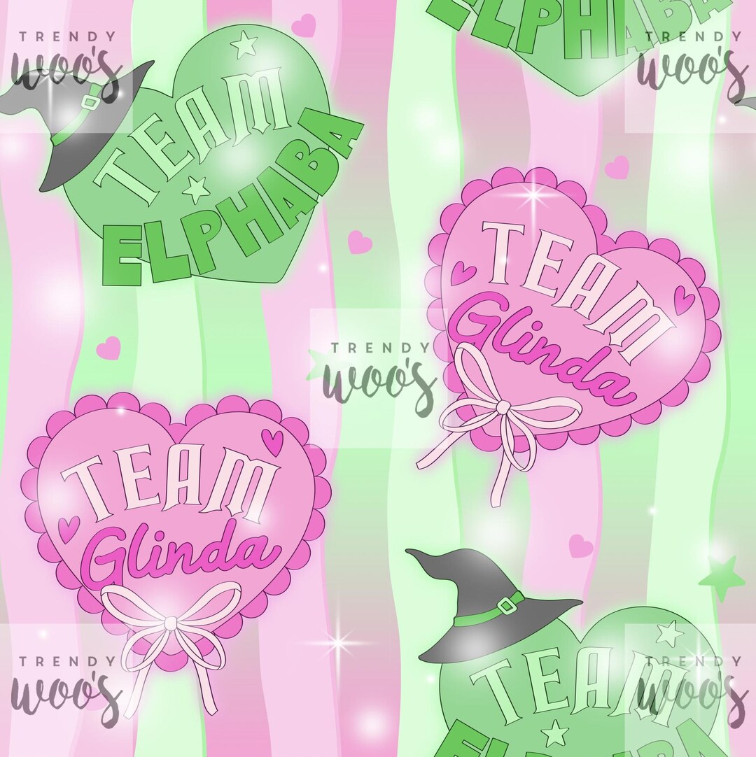 Wicked Witch Slogan Movie Love Heart Musical Movie Seamless Pattern ...