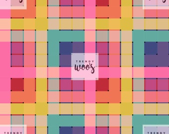 Checkerboard Retro 80s 90s Rainbow Check Pastel Seamless Pattern ...