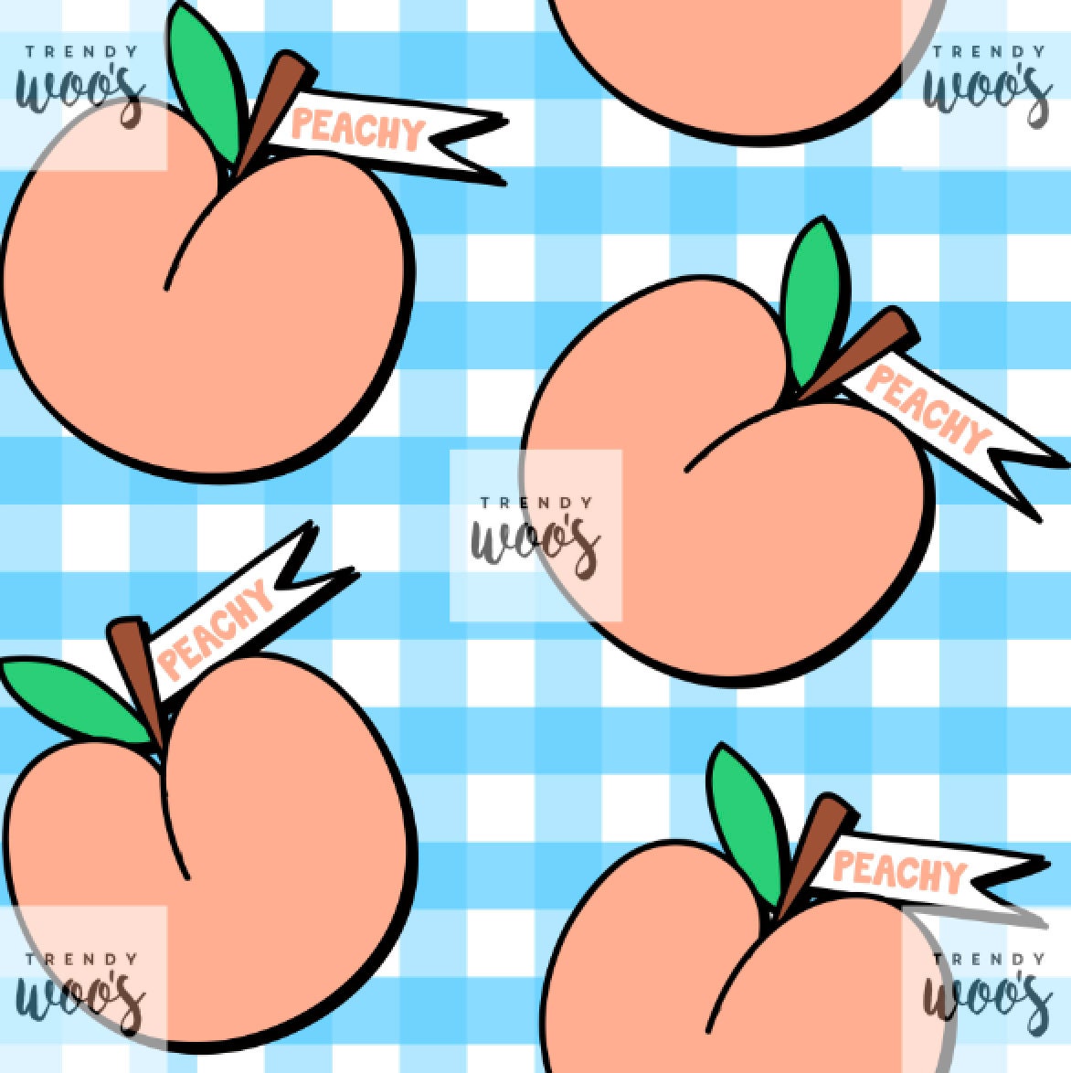 Peachy Fruit Peach Cheeky Bum Seamless Pattern / Fabric Design - Etsy