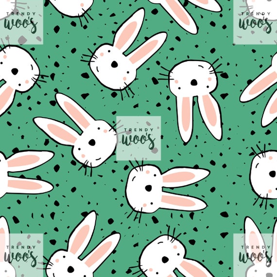 5 Designs Digital Backgrounds Cute Bunnies Seamless Digital Paper ...