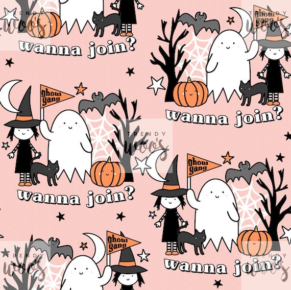 Ghoul Gang Characters Cute Retro Vintage Halloween Spooky - Etsy