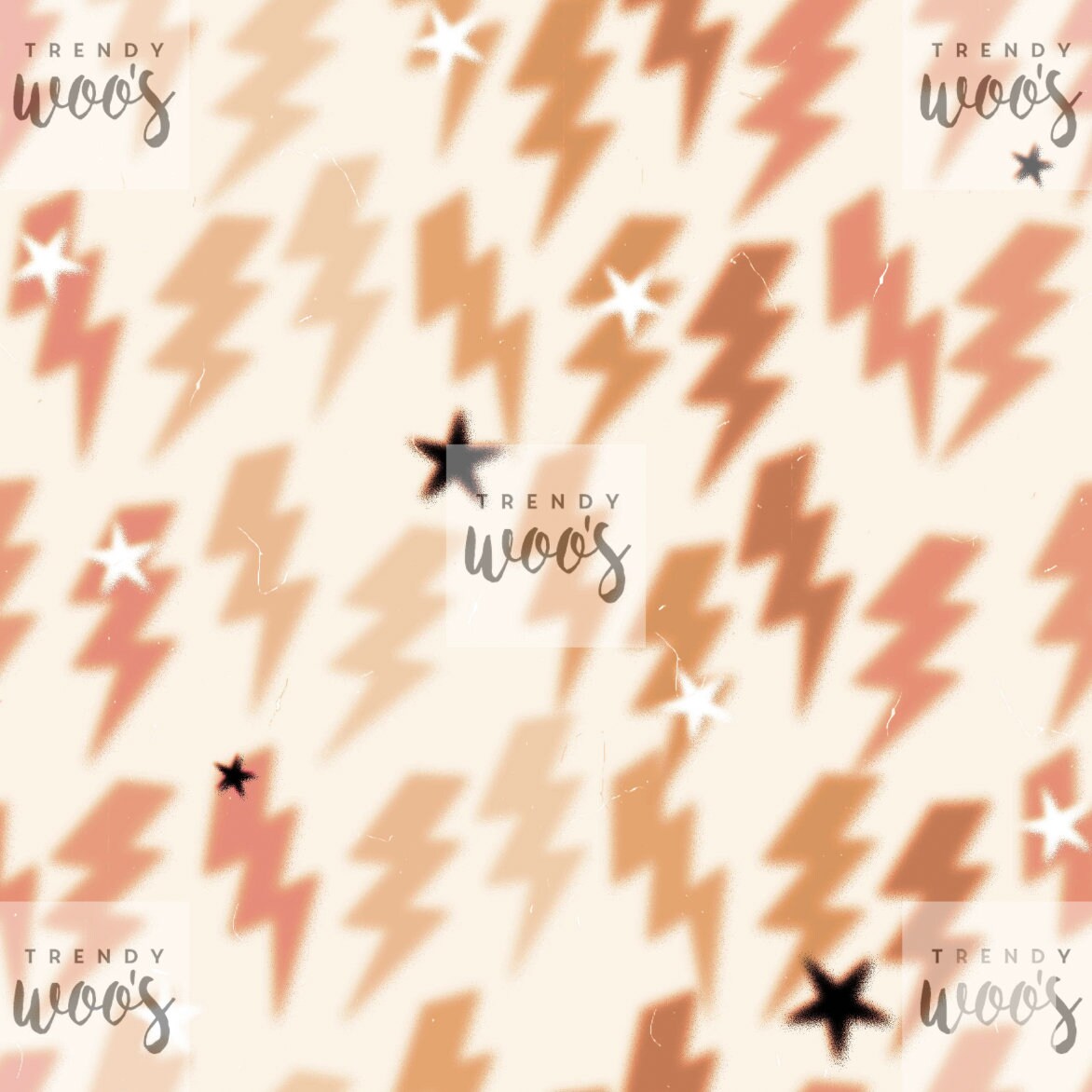 Boho Vintage Retro Lightning Bolts 90s 80s 70s Stars Seamless - Etsy UK