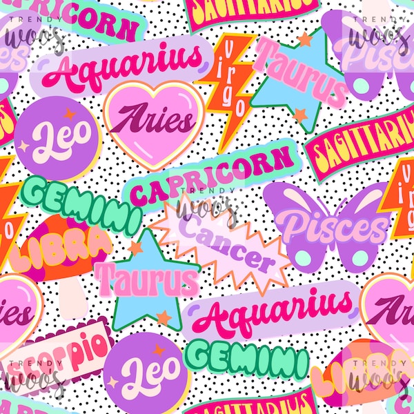 Horoscope Fabric - Etsy
