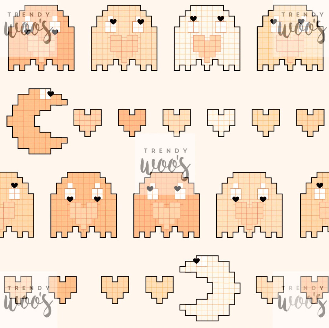 Retro Game 80s 90s Arcade Vintage Boho Love Hearts Seamless Pattern ...