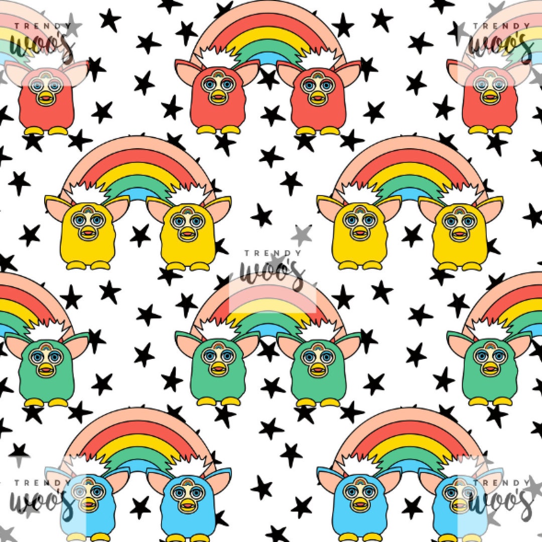 90s Toy Rainbow Retro Seamless Pattern / Fabric Design / Surface ...