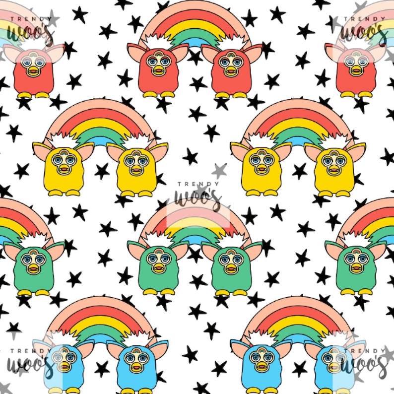 90s Toy Rainbow Retro Seamless Pattern / Fabric Design / - Etsy