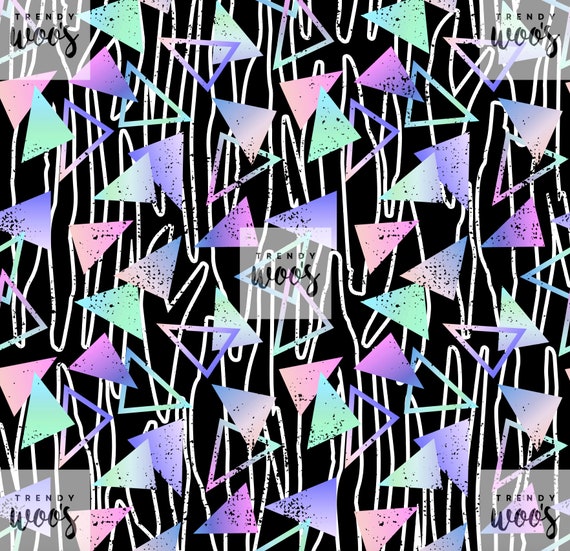 80s Patterns Triangles