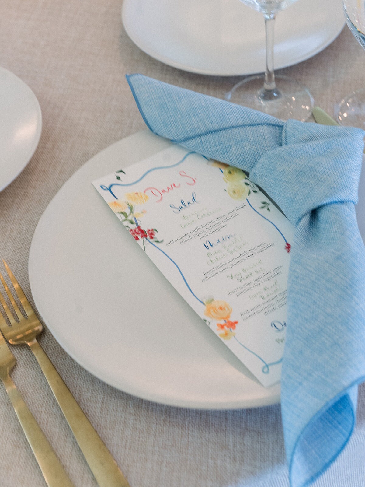 Watercolor Event Menu - Custom & Hand Painted (print or Digital) - Etsy