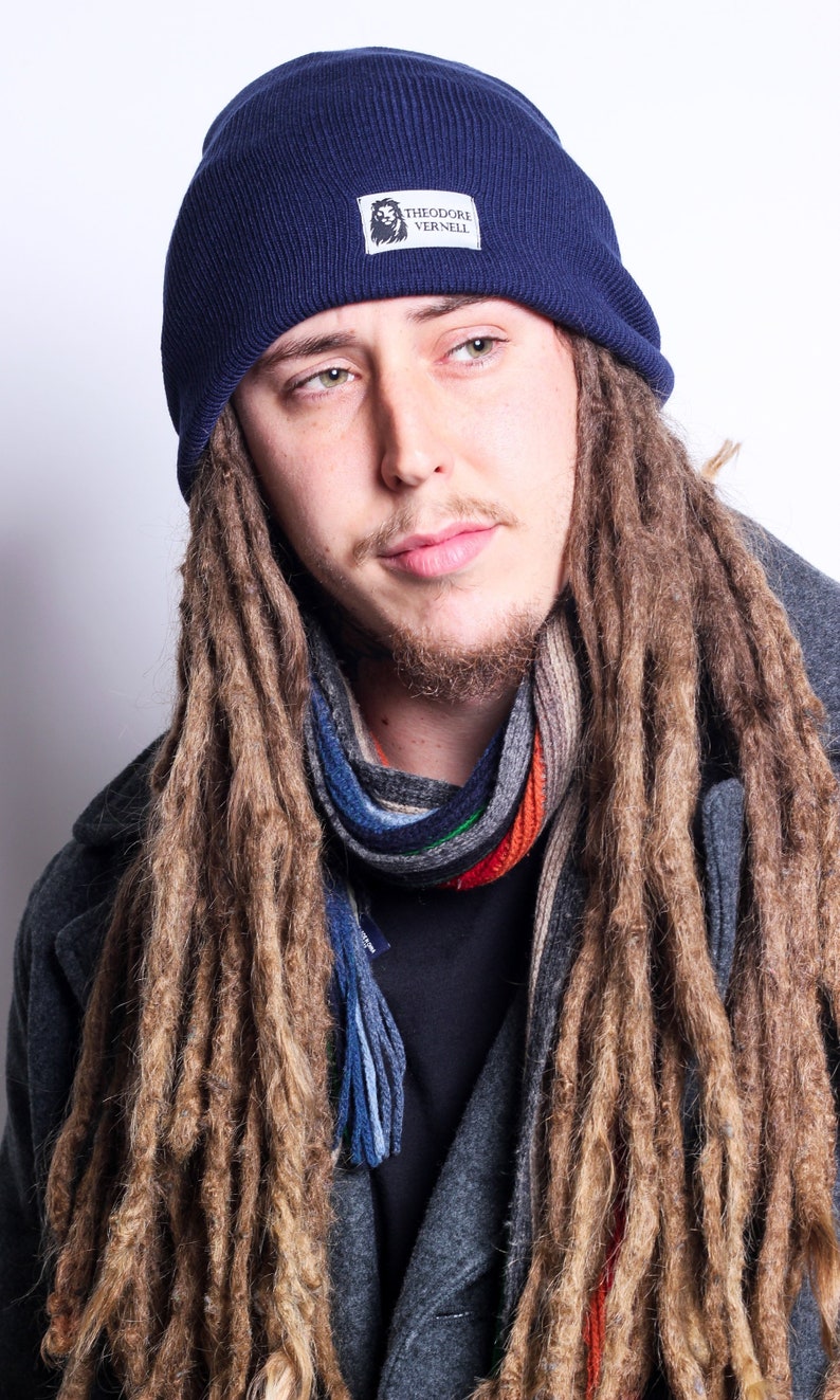 Satin Lined Beanies for Locs & Long Hair Blue / Skull Cap / - Etsy