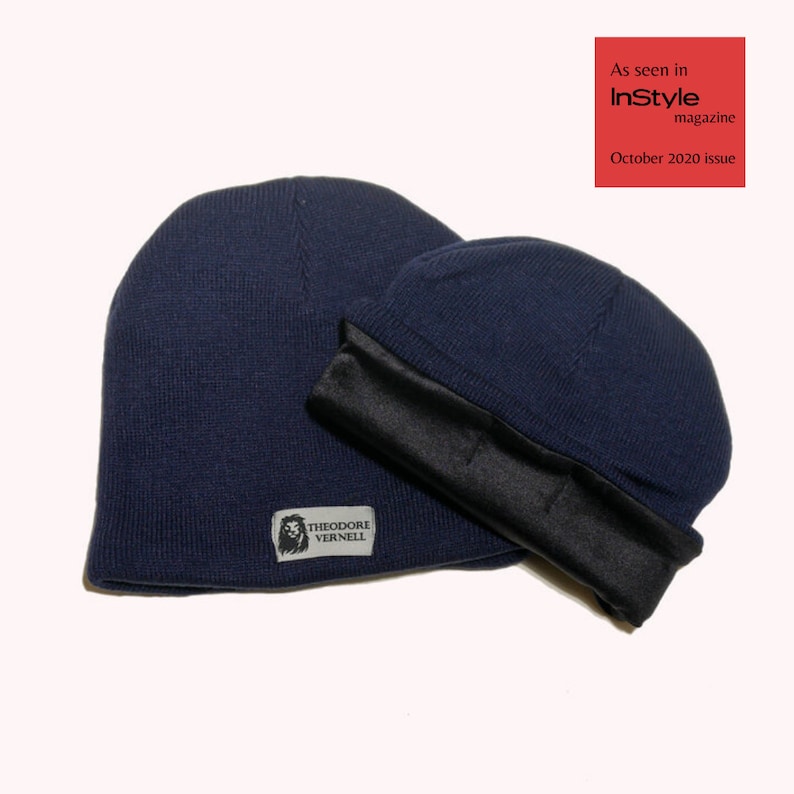 Satin Lined Beanies for Locs & Long Hair Blue / Skull Cap / - Etsy