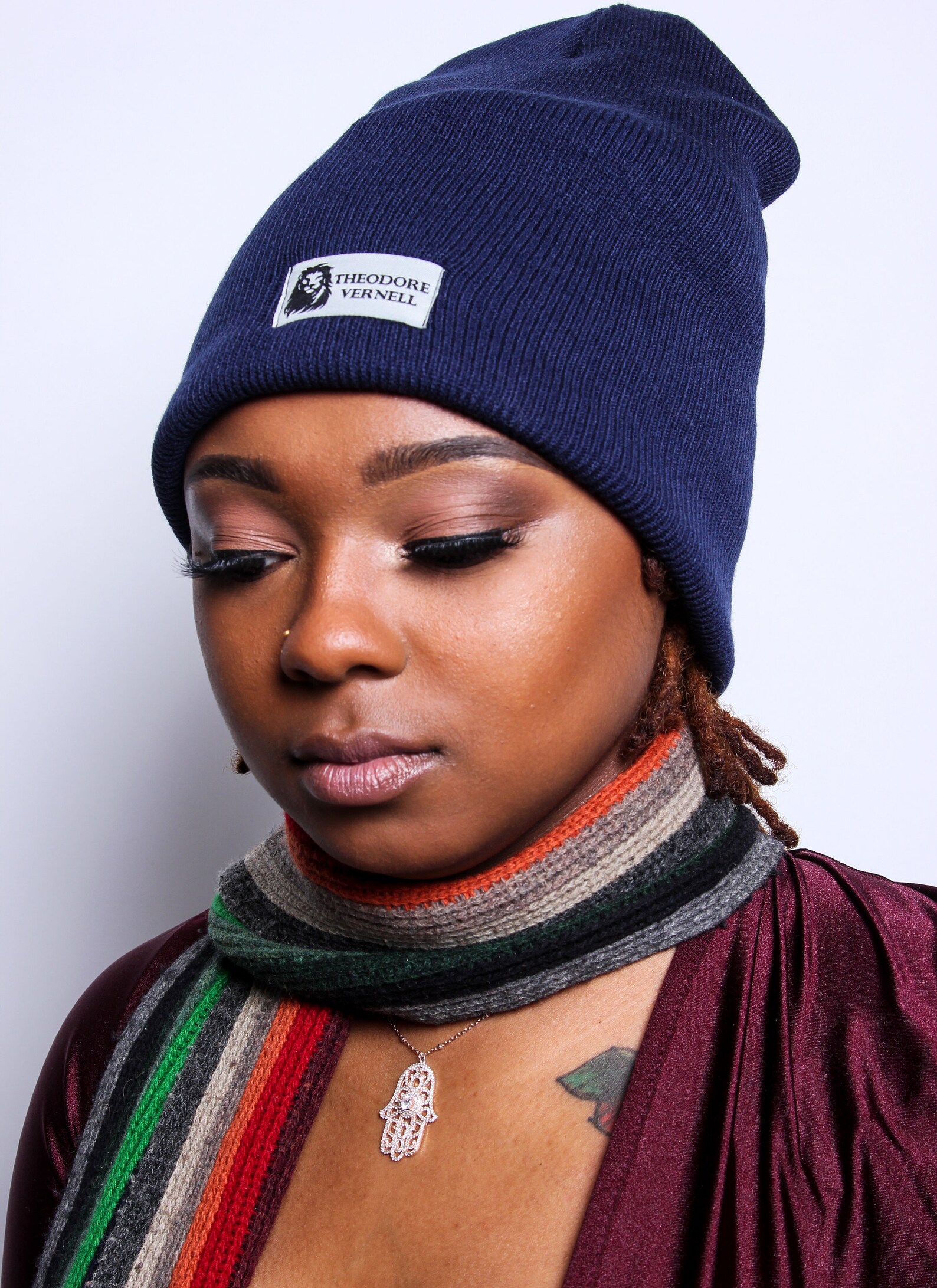 Satin Lined Beanies for Locs & Long Hair Blue / Skull Cap / - Etsy