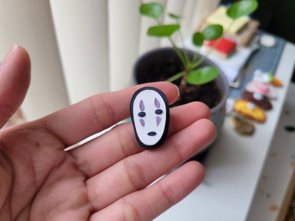 Polymer Clay Spirited Away No Face Pin - Etsy