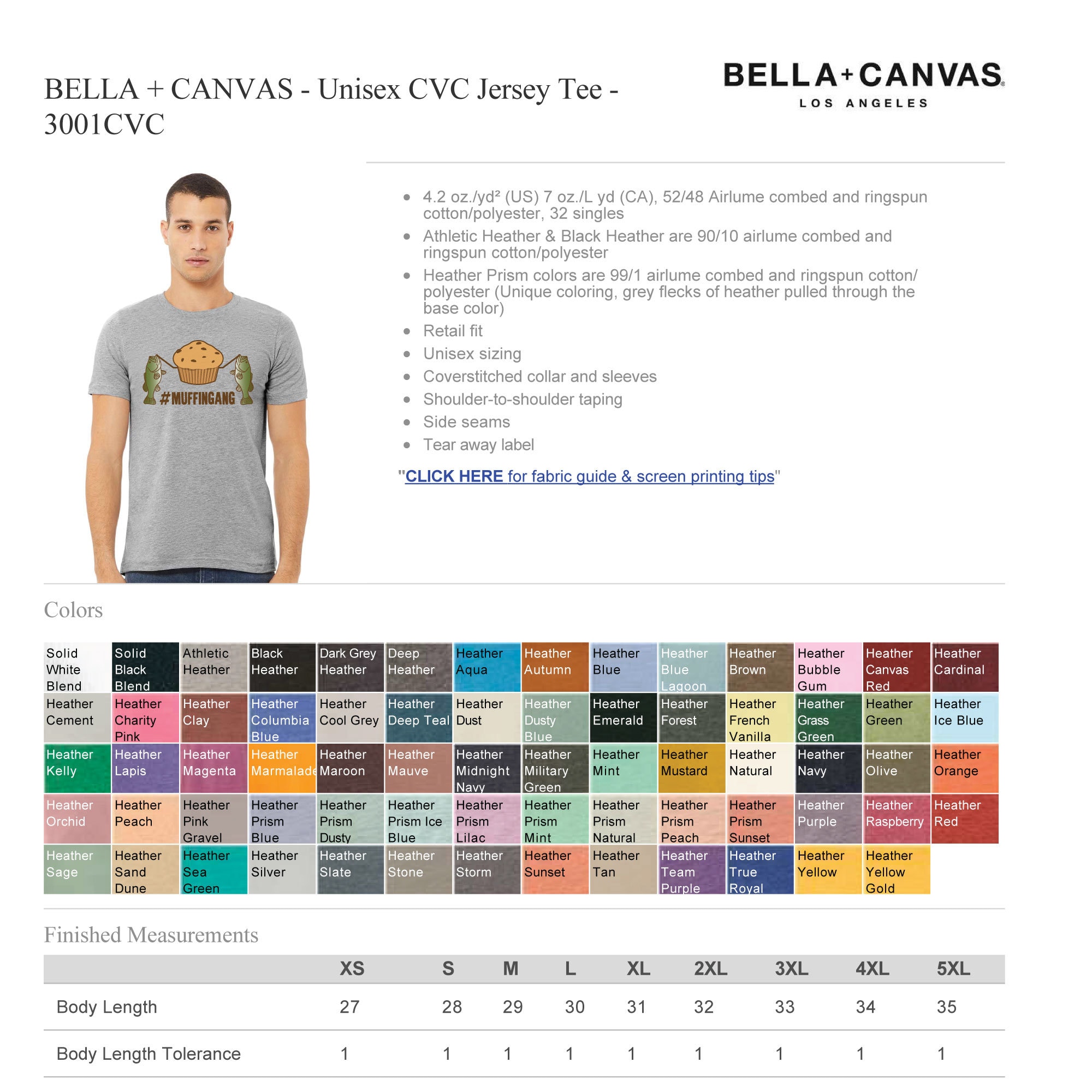 Muffin Gang - Signature Cole Sands Fishing - Dual Blend Bella+canvas ...