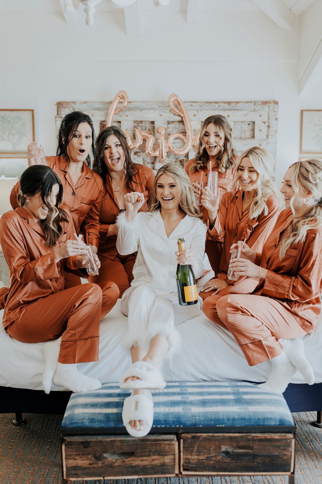 Bridesmaid Pajama Set Bridal Party Pajamas Bridesmaid Pjs Bridal