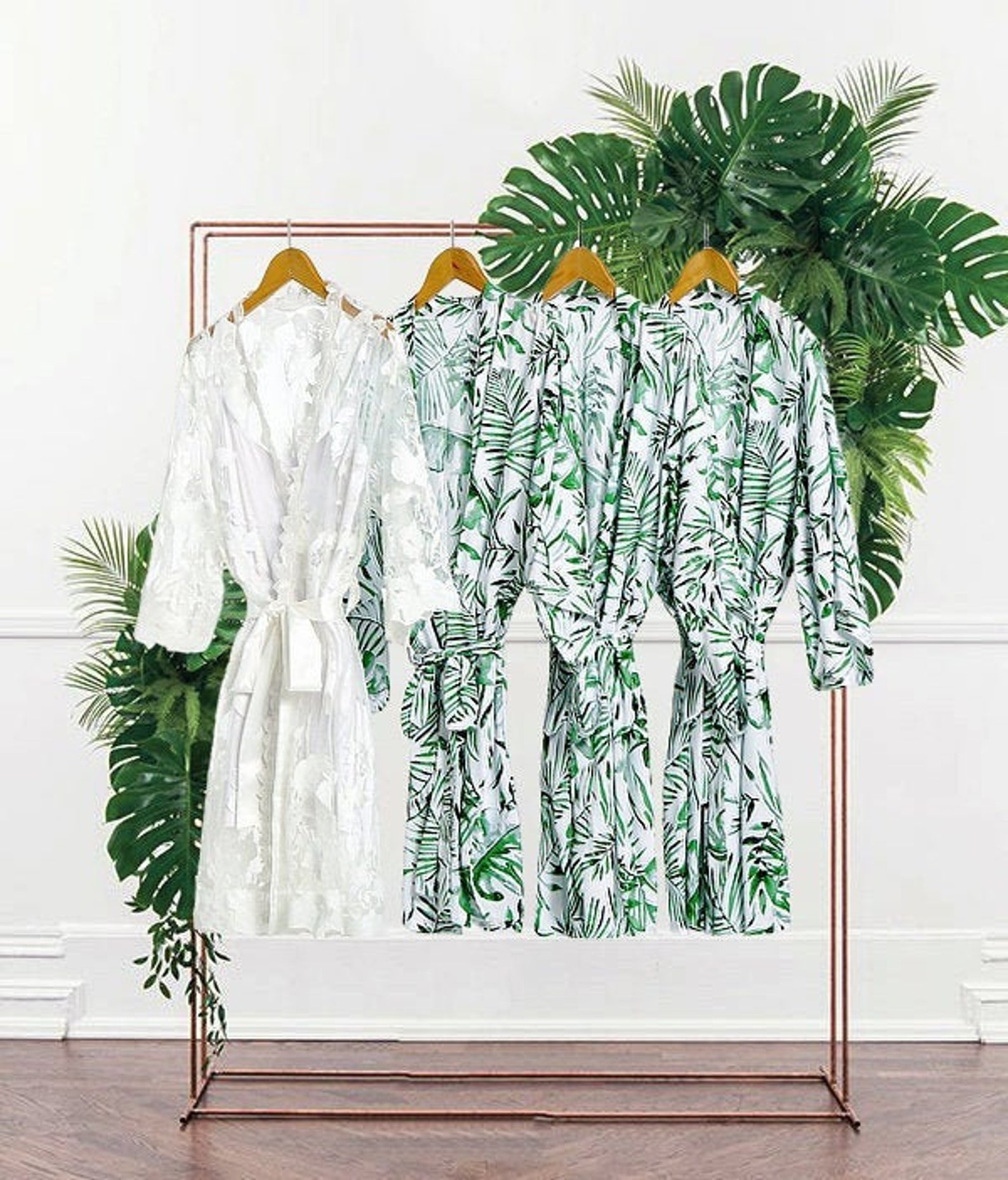 Bridesmaid Tropical Robes Hawaii Wedding Robes Bridal - Etsy