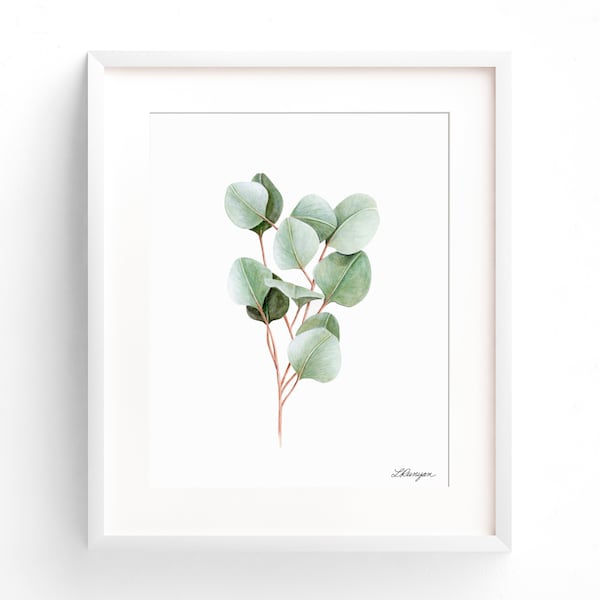 Watercolor Eucalyptus Wall Art at Jeremiah Jobe blog