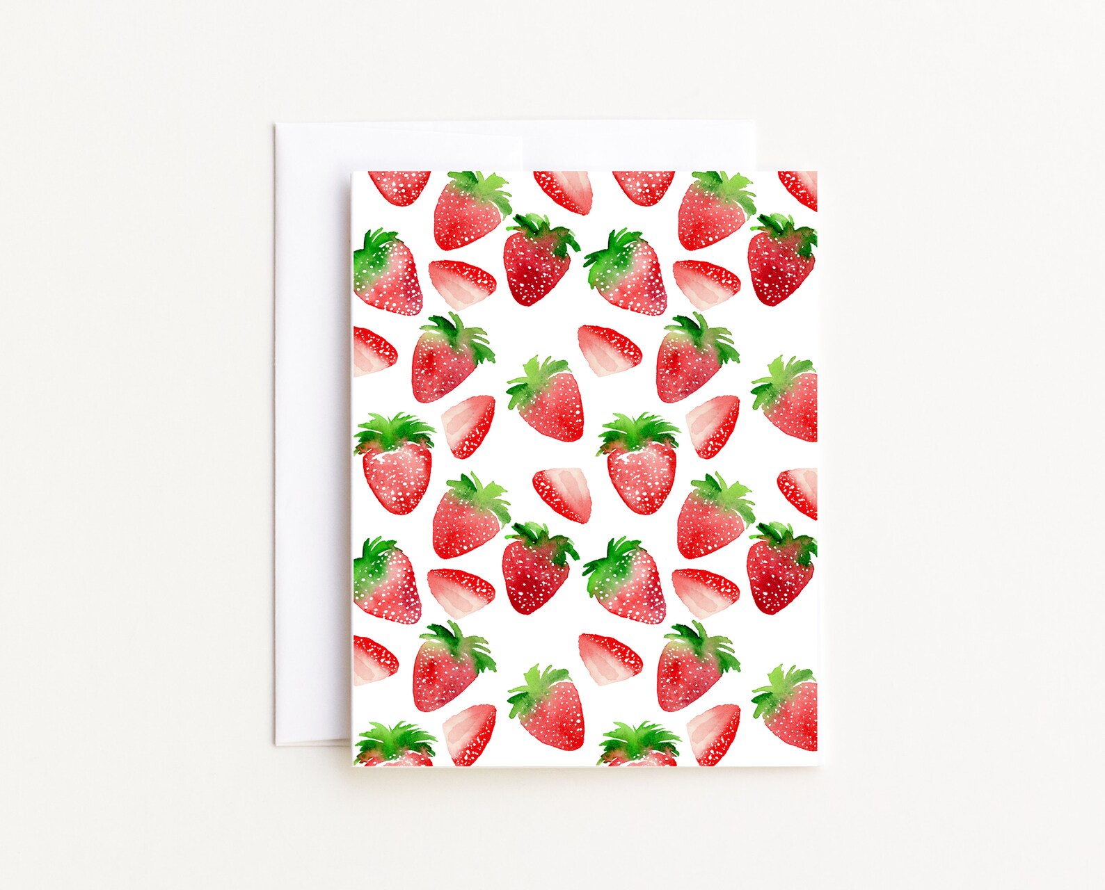 Watercolor Strawberry Note Card, Strawberry Thank You Cards, Strawberry ...