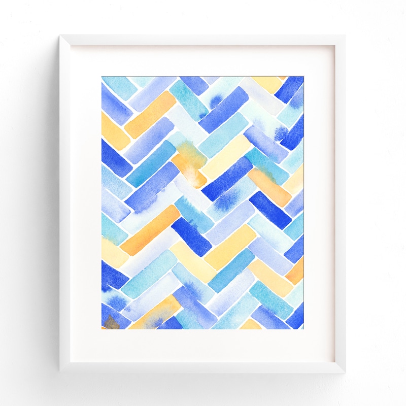 Chevron Painting - Etsy