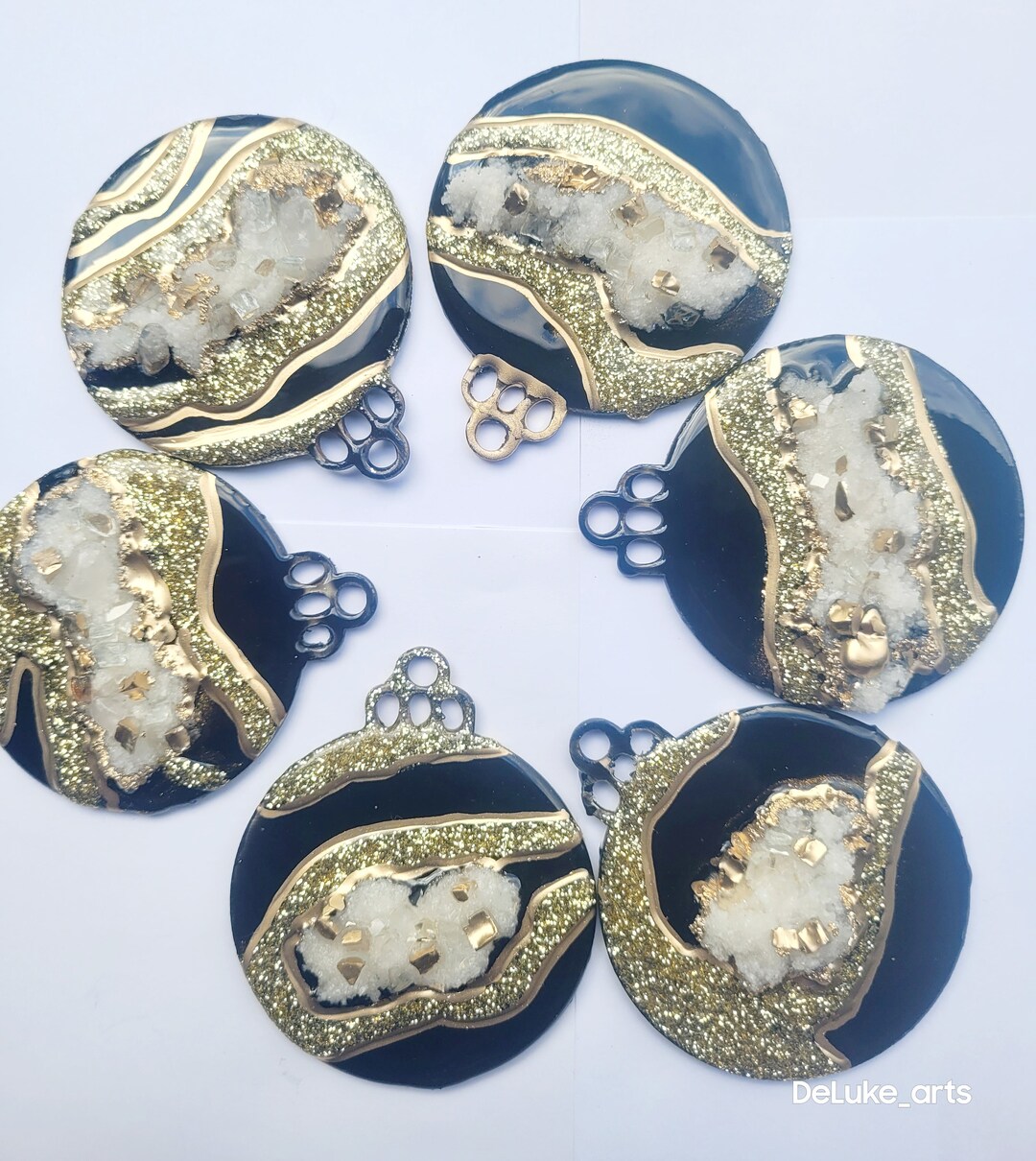 Geode Christmas Ornament/crystal Ornament/handmade Ornament - Etsy