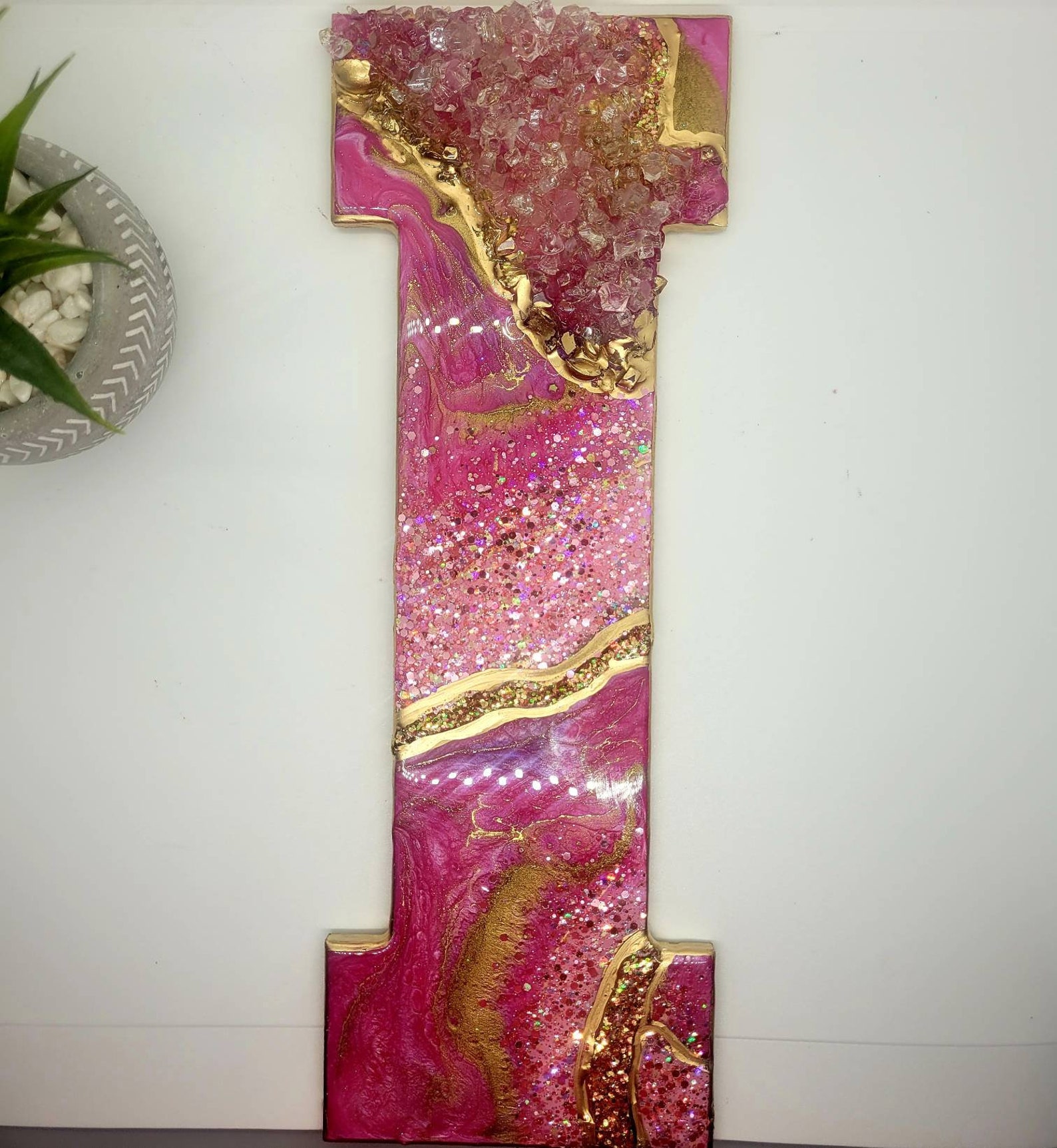 Resin Wall Art/letter Art/ Wood Letters/ Resin Art/geode Art - Etsy