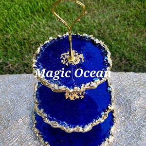 Luxury Geode Dessert Stand/wedding Table Decor/ 3 Tiered Tray/ Gift ...