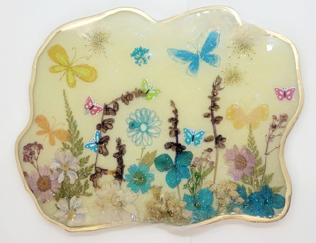 Resin Tray/gift for Gardner/floral Tray/trinket Trays/jewelry Dish ...