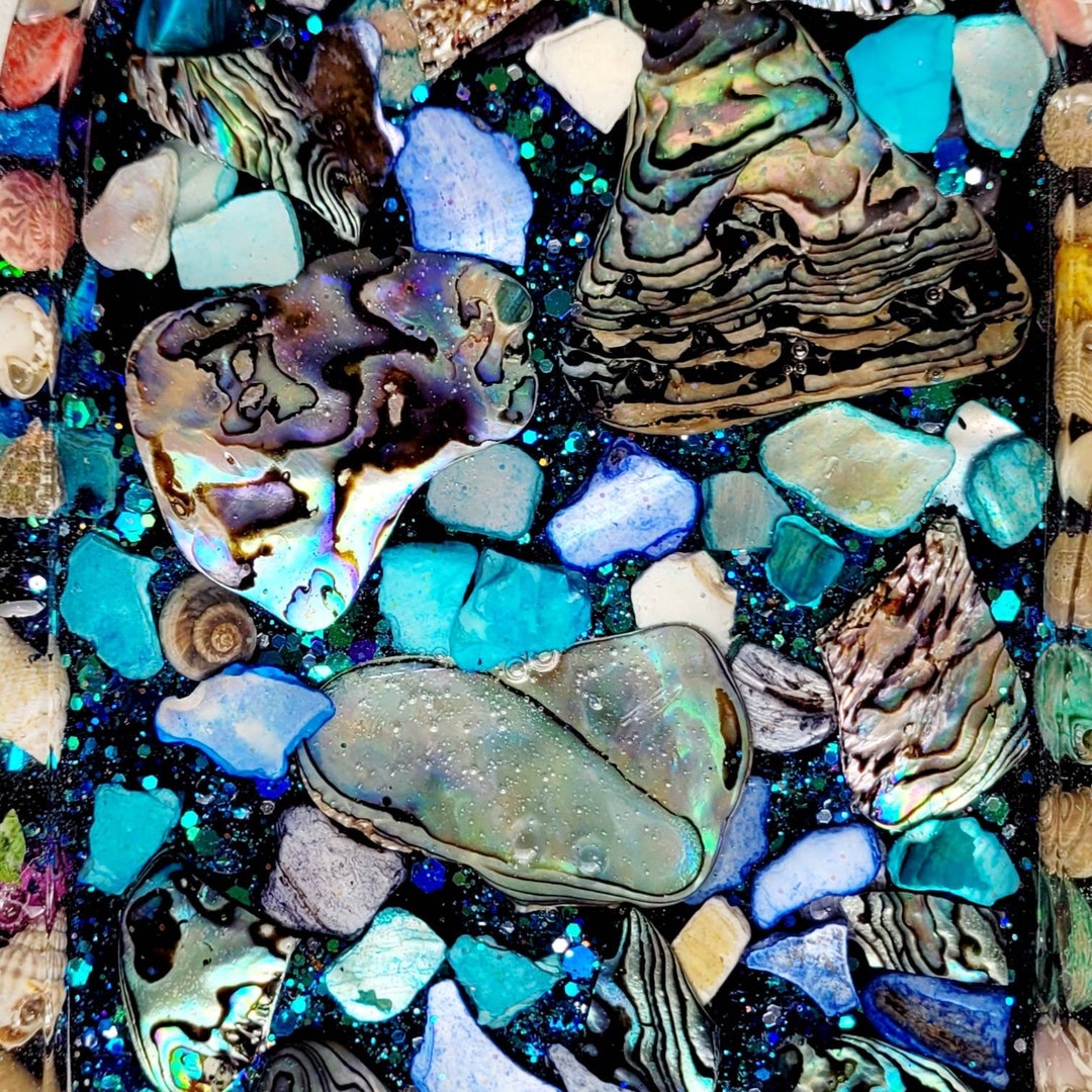 Abalone Shell Ring Dish/ Oblong Resin Tray/ Seashell - Etsy