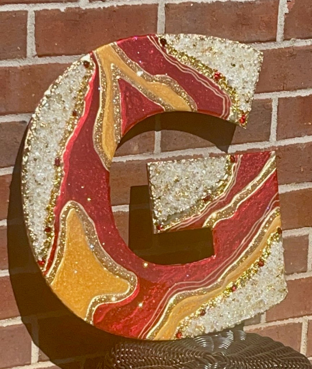 Geode Letters/resin Geode Letters/college Colors/gift for College ...