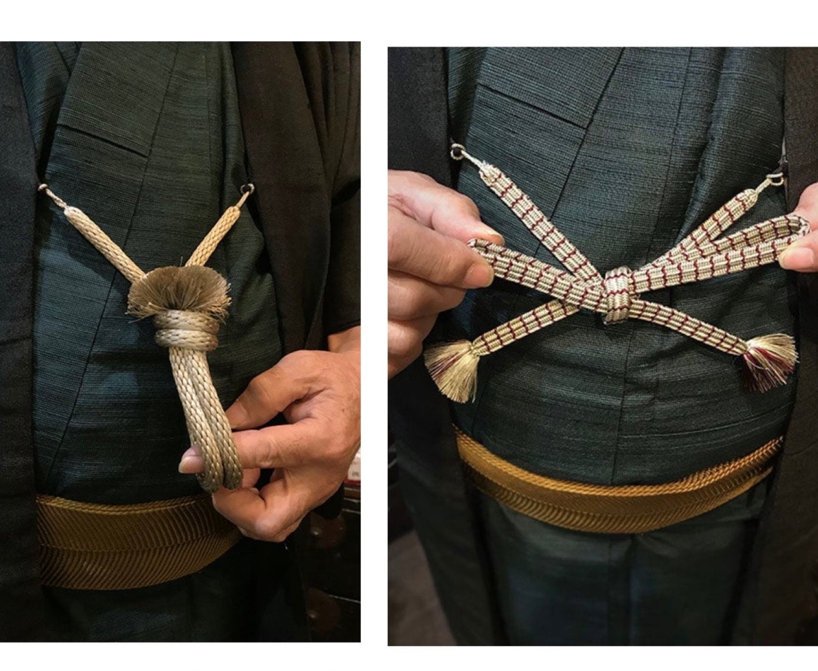 Japanese Vintage Long/extra Long Men's Haori Tie Strings With Tassels ...