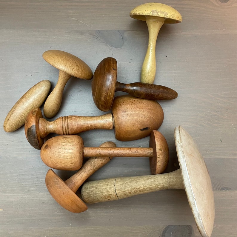 Antique Wooden Sock Darner With Turned Handle Heel Toe 2 Way Darning ...