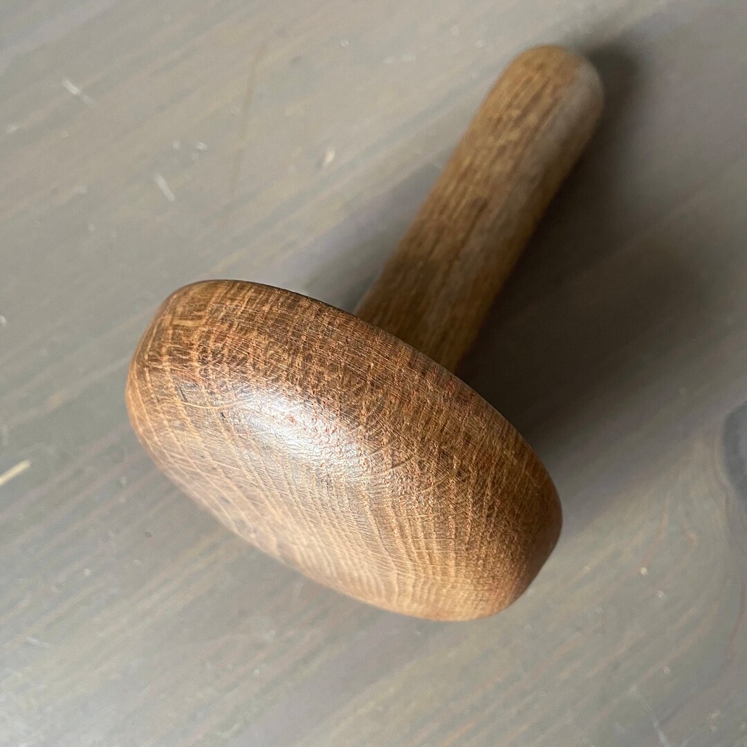 Chunky Hand Turned Vintage Wooden Darning Mushroom Treen Medium Solid ...