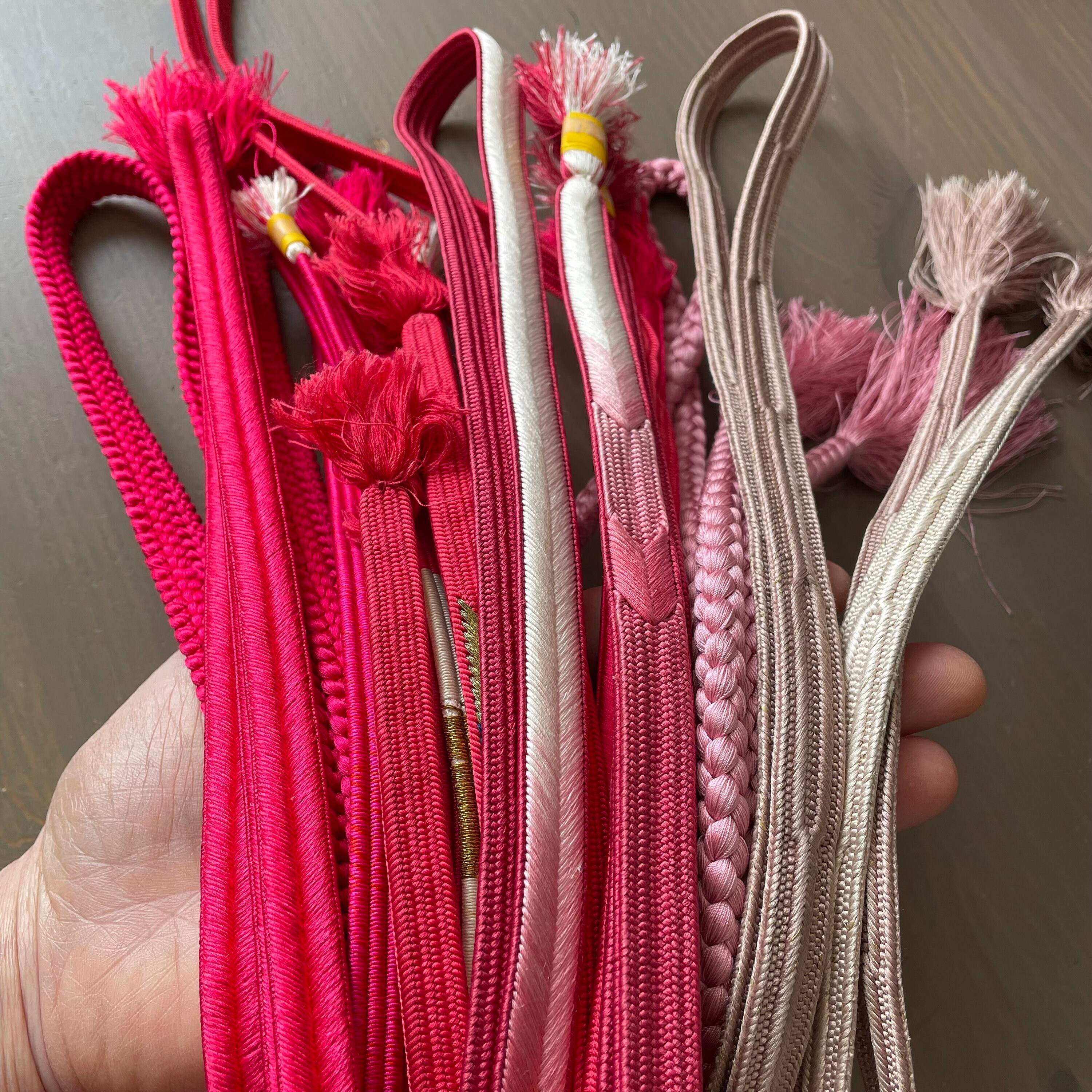 Vintage Japanese Silk Obijime Himo for Kimono in Pinks choose Your ...