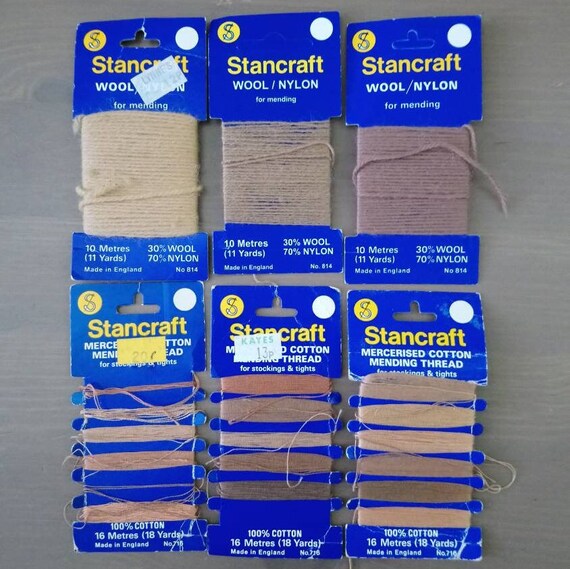 Craft Supplies & Tools Yarn Vintage Mending Wool Cards Knitting Studio ...