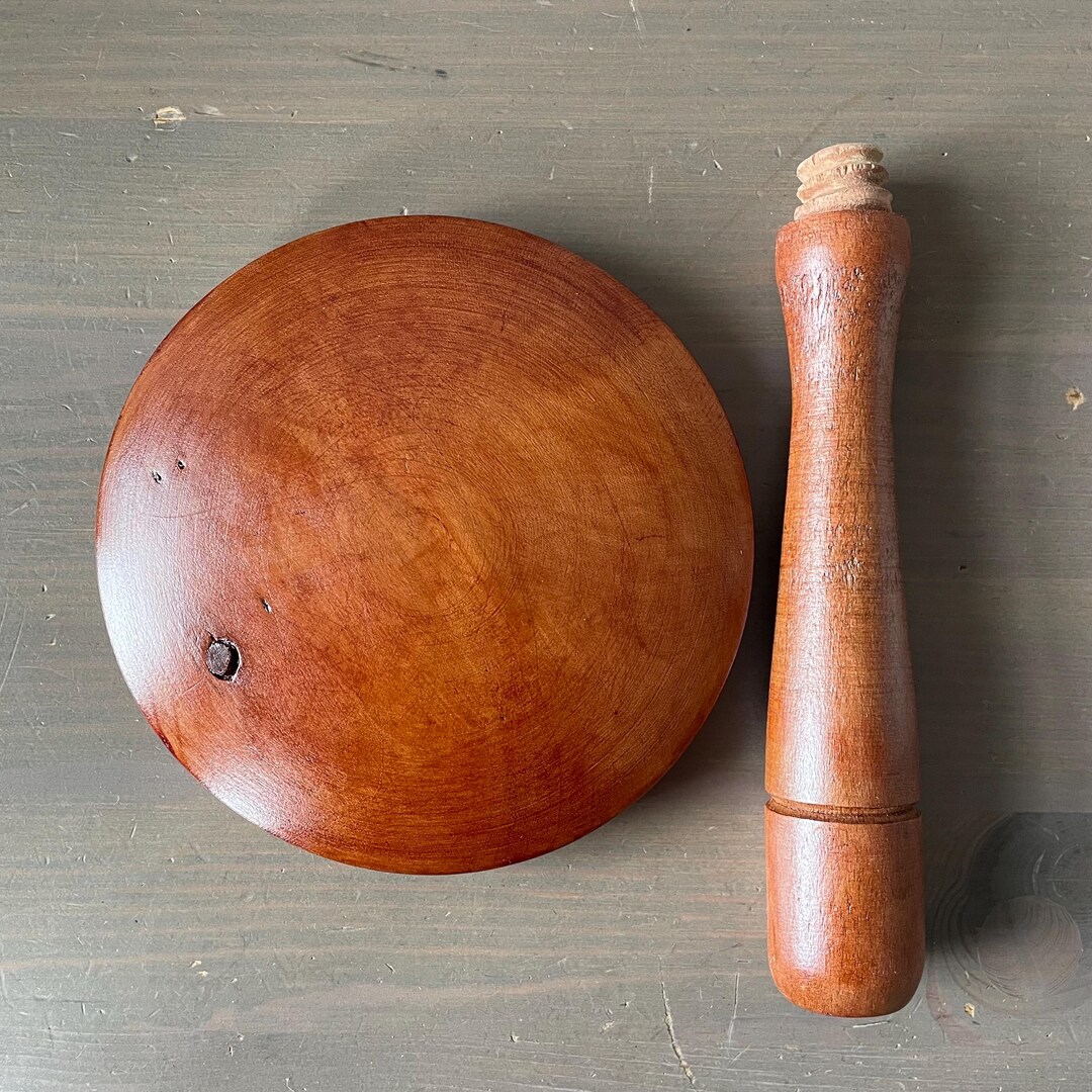 LARGE 5 Persimmon Dyed Vintage Darning Mushroom detachable Head DIY ...