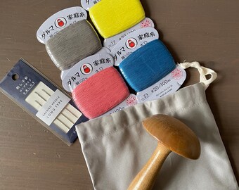 Vintage Mending Kit: Darning Mushroom, Sewing Needles, Seam Ripper ...