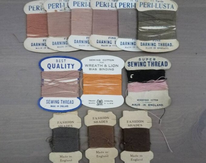 12 Vintage Fine Darning Thread *made in England* Peri-lusta Fashion ...