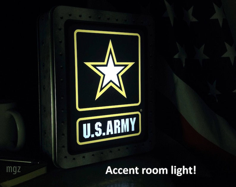 US Army Light Box Rectangle | Gift for Military Soldier | Patriotic ...